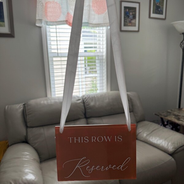 This Row is Reserved Sign for Wedding Ceremony, This Seat is Reserved ...