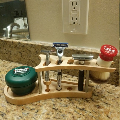 Brick Safety Razor Display African Hardwood - Etsy