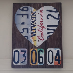 Personalized Any Year Anniversary License Plate Sign Choose Your States ...