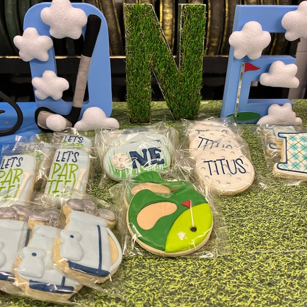 1/DZ Hole in One Birthday Cookie | First Birthday Cookies | Golf ...