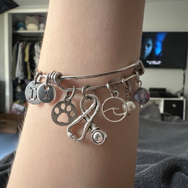 CUSTOM CHARM BRACELET, Design Your Own, Choose Your Charms, Birthday ...