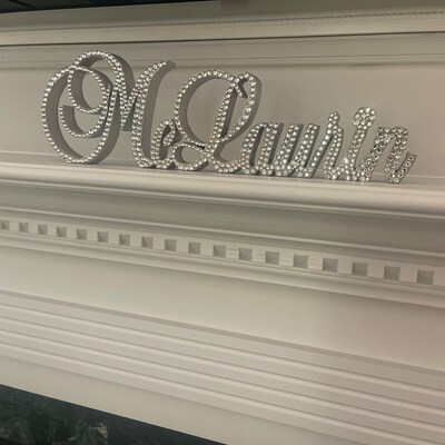 Swarovski Crystal Name Sign, Your First or last Name up to FOUR LETTERS ...