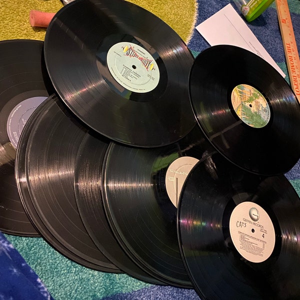 12" Random Used Vinyl Record Albums WITHOUT Jackets for Crafting ...