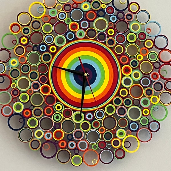 Wall Clock, Eye Clock, Paper Clock, Personalized Clock, Unusual Wall ...