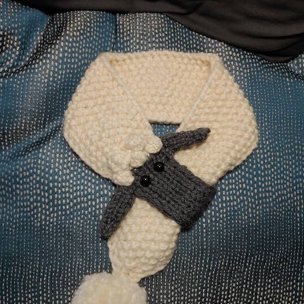 KNITTING PATTERN: Black Sheep Scarf Knit Pattern,animal Toddler/child ...
