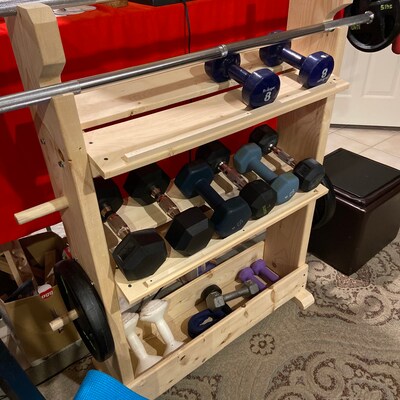 Top-selling Elegance 4-tier Wooden Fitness Weight Rack for Discerning ...