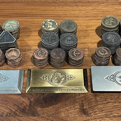 Fantasy Coins Large Antique Gold Dwarven Bar 1 - Etsy