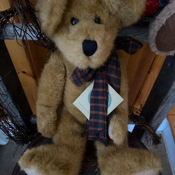 Vintage Floppy Friends Blue Dinosaur Plush Side Pocket Pajama Pouch 26 ...