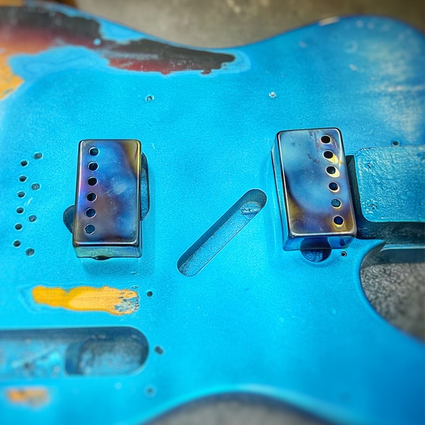Leo B's Custom Made Burnt Chrome Pickup Covers Humbucker - Etsy