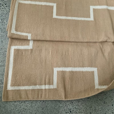 Exclusive Design Cotton Rug, Neutral Kilim Rug, Eco Friendly Earthy ...