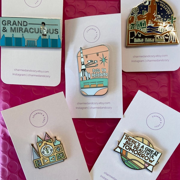 Hard Enamel Pin Tomorrowland Disneyland Disney World Inspired Lapel Pin ...