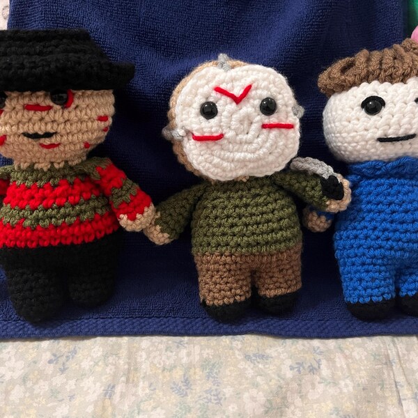 Halloween Pattern Bundle, Baby Freddy, Jason, Samson, Skeleton, Michael ...
