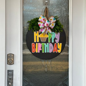 Happy Birthday Sign Birthday Door Hanger Happy Birthday Kids Birthday ...