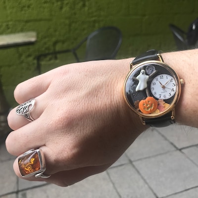 Spooky Halloween Watch With or Without Bats, Glow-in-the-dark Pumpkin ...