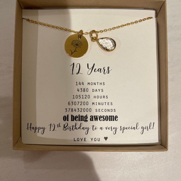 Personalized Custom 12th Birthday Gifts 12th Birthday Twelfth Birthday ...