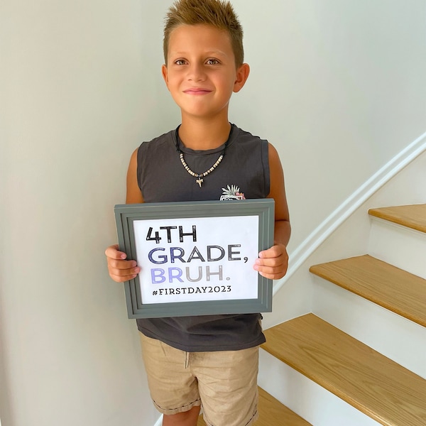 1st Day of School Sign - First Day of 4th Grade Sign 2025 - 4th Grade ...