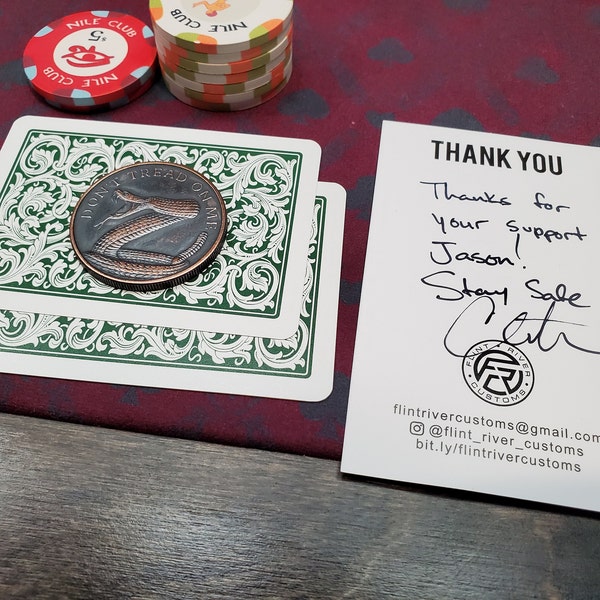 Don't Tread on Me Snake Challenge Coin EDC Every Day Carry Antique ...