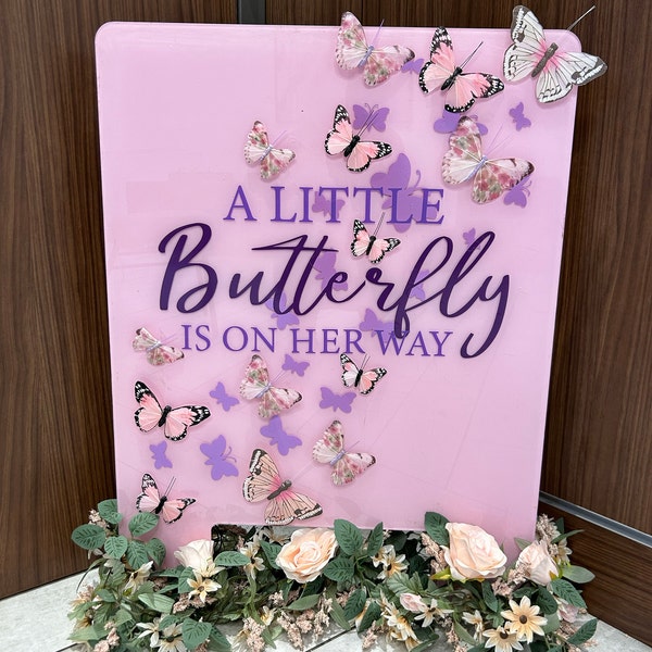 Butterfly Baby Shower SVG: Girl Bedroom Decor,little Butterfly,cricut ...