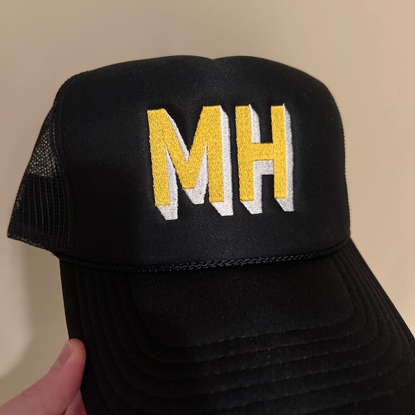 Personalized Embroidered Trucker Hat! Upside Down Letters. Adult ...