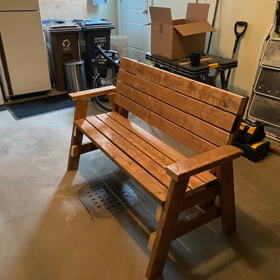 DIY 2x6 Outdoor Bench Plans - Etsy