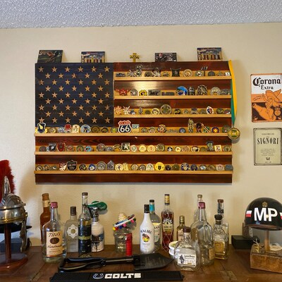 Rustic C-130 Hercules Challenge Flag Coin Holder - Etsy