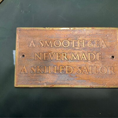 Custom Brass Name Plate, Old Metal Plaque, Vintage Aged Signage ...