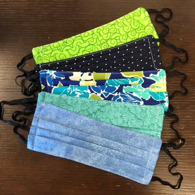 5 Pack Personal Face Mask Covering 100% Cotton Fabric Washable Reusable ...