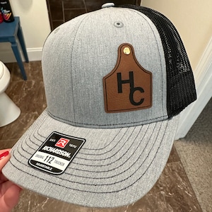 Your Custom Brand Leather Ear Tag Trucker Hat Personalized With Your ...