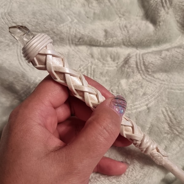 Clear Quartz White Crystal Wand -fairy Wand-white Wizard Wand-nature ...