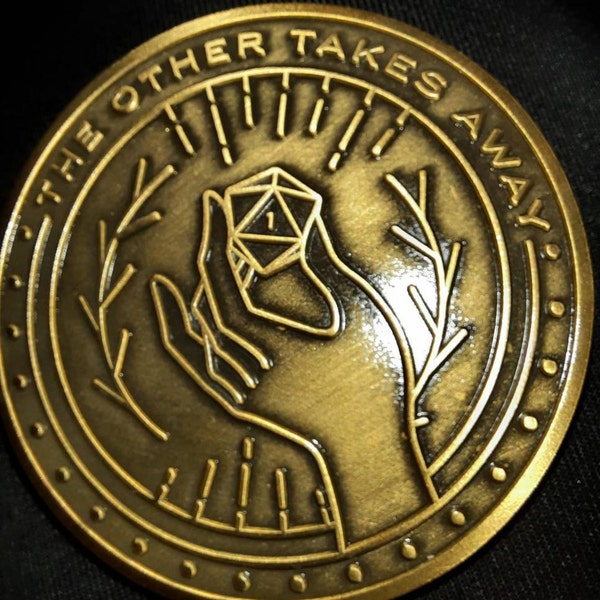What One Hand Gives Coin, Dungeons and Dragons Coin, Dnd Coin - Etsy
