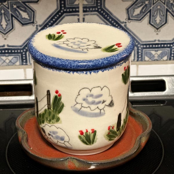 Knock Box Handmade in Ceramic Porcelain, Chocolate Brown Colour Glaze ...