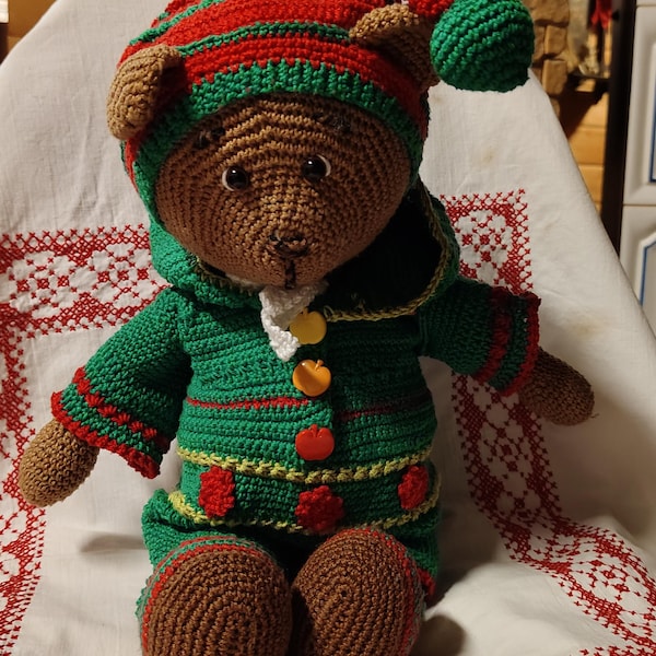 Crochet Pattern of Christmas Clothes for a Bear - Teddy. Crochet ...