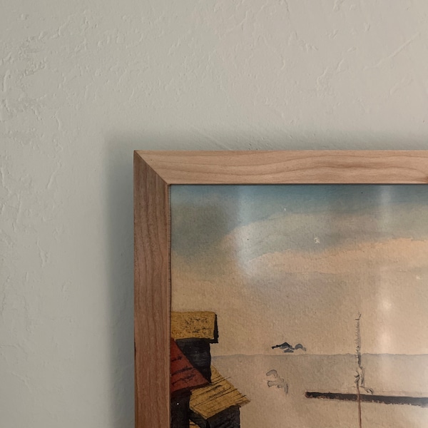 Natural Cherry, Oak or Maple Picture Frame in Peewee Style- Choose Size ...