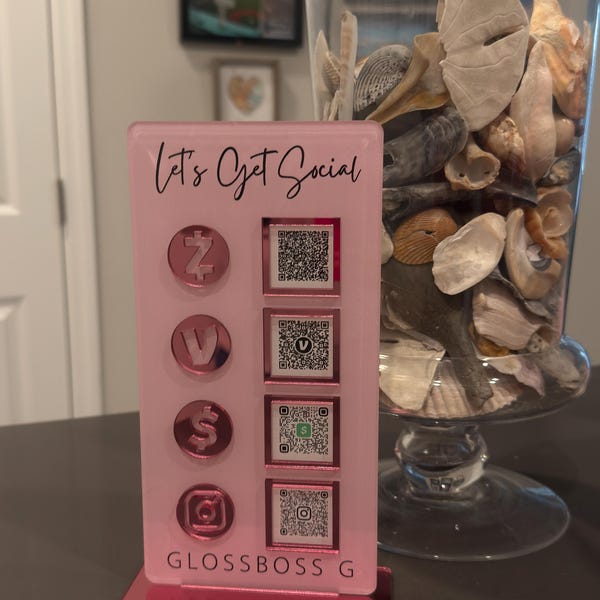 QR Code / 2 Codes / Social Media Sign / QR Code Sign / SIZE 4.5x5.25 - Etsy