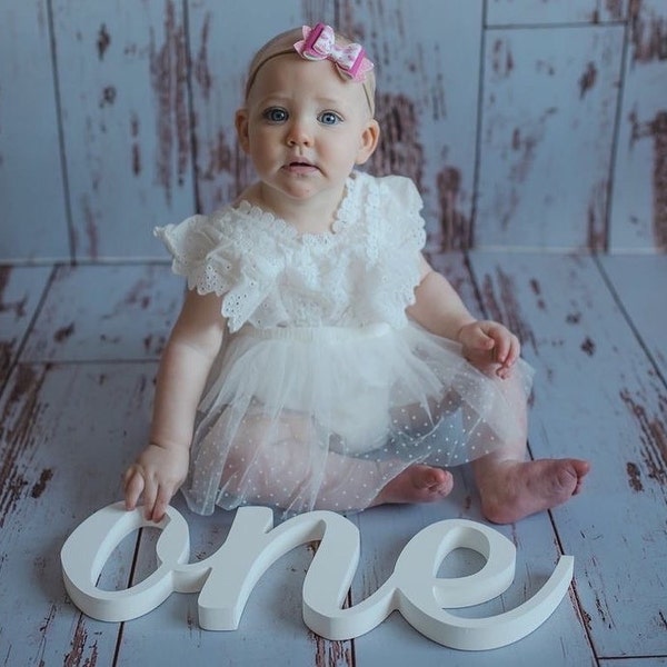 One Sign First Birthday Photo Prop Wooden Sign for Cake Smash One ...
