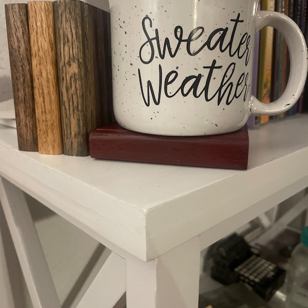 Book Coasters- Wooden- Bookish Gift- Bookish Decor- Handmade- Cute ...