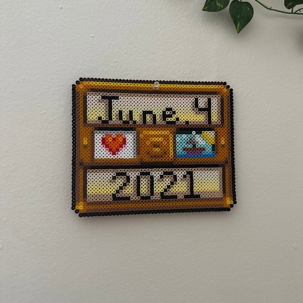 Stardew Valley: Anniversary Clock | Perler Bead Art | Magnets ...