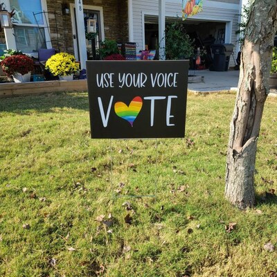 Rainbow Vote Sign Gay Pride Yard Sign LGBTQ Vote Election - Etsy
