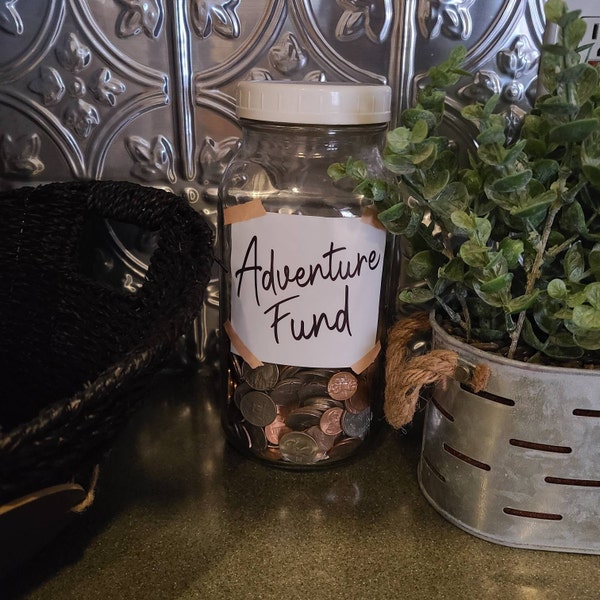 UP Inspired ADVENTURE FUND | Label Sign | Printed Waterproof Die-cut ...