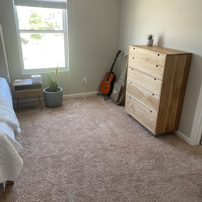 Solid Oak Nightstand/bedside Table - Etsy