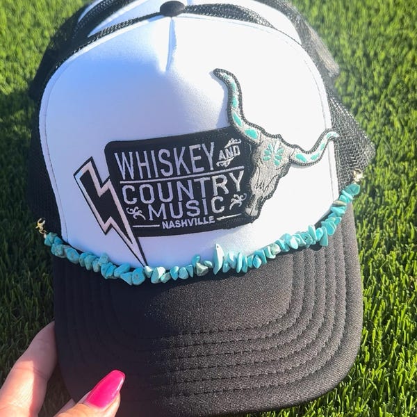 Turquoise Chain, Trucker Hat Chains, Chain for Trucker Hats, Patch for ...