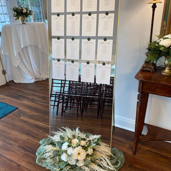 Seating Chart Wedding Cards, Guest Seating Cards With Wax Seal, Seating ...