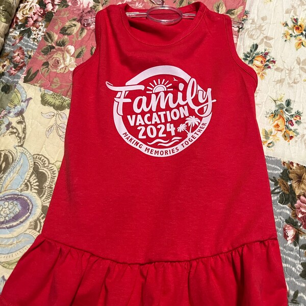 Family Vacation 2024 DTF Transfer, Customizable Travel Design, Easy ...