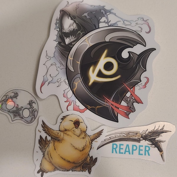 FFXIV Reaper Waterproof Vinyl Sticker | Final Fantasy 14 RPR Job Stone ...
