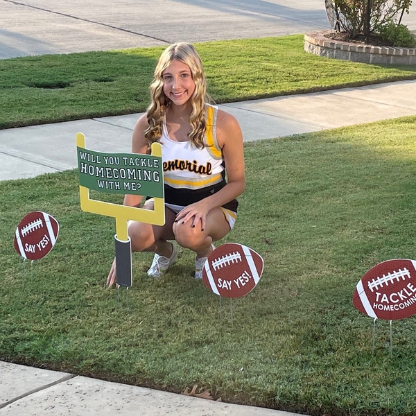 Homecoming Shaped Lawn Decorations Outdoor Football Themed Decorations ...