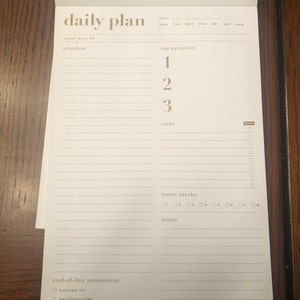 PRINTED Ultimate Daily Plan Notepad Planner To-do List | Etsy