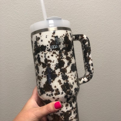 Brown and Black Cow Print Stanley Tumbler MADE TO ORDER - Etsy