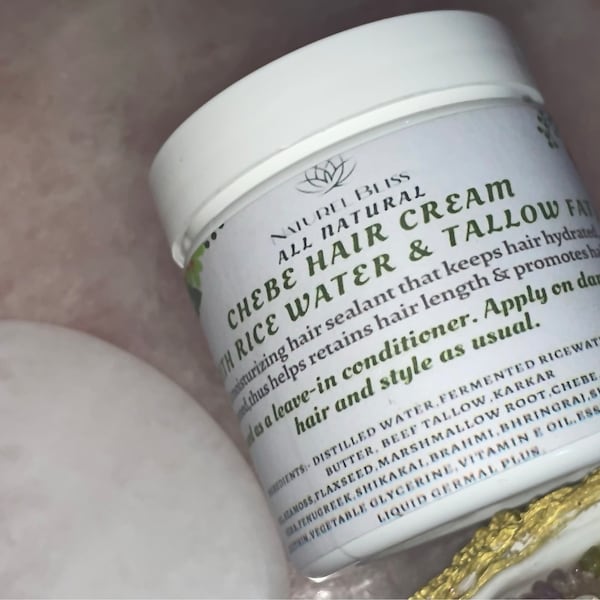 Chebe Hair Growth Cream|leave in Conditioner|with Fermented Rice Water ...