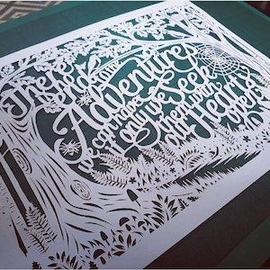 Papercut Template 'there is No End to the Adventures We Can Have' PDF ...