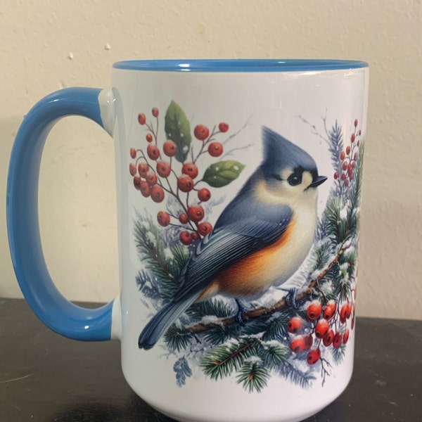 Eastern Blue Bird Mug, Bird Retro Style Mug, Cottagecore Mug, Decor ...